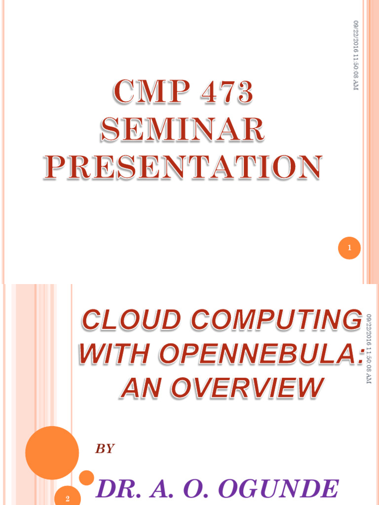Cloud Computing With Openebula - CMP 473 Seminar - 2020-2021 Session | PDF | Cloud Computing ...