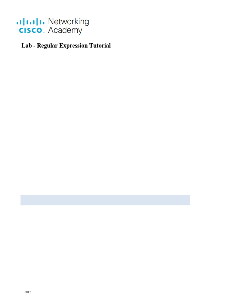27.2.9 Lab - Regular Expression Tutorial Redone | PDF | Regular Expression | Software Engineering