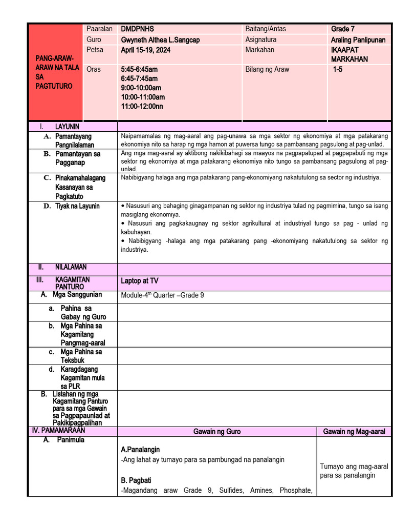 DLP G9 Q4 - Week4 | PDF