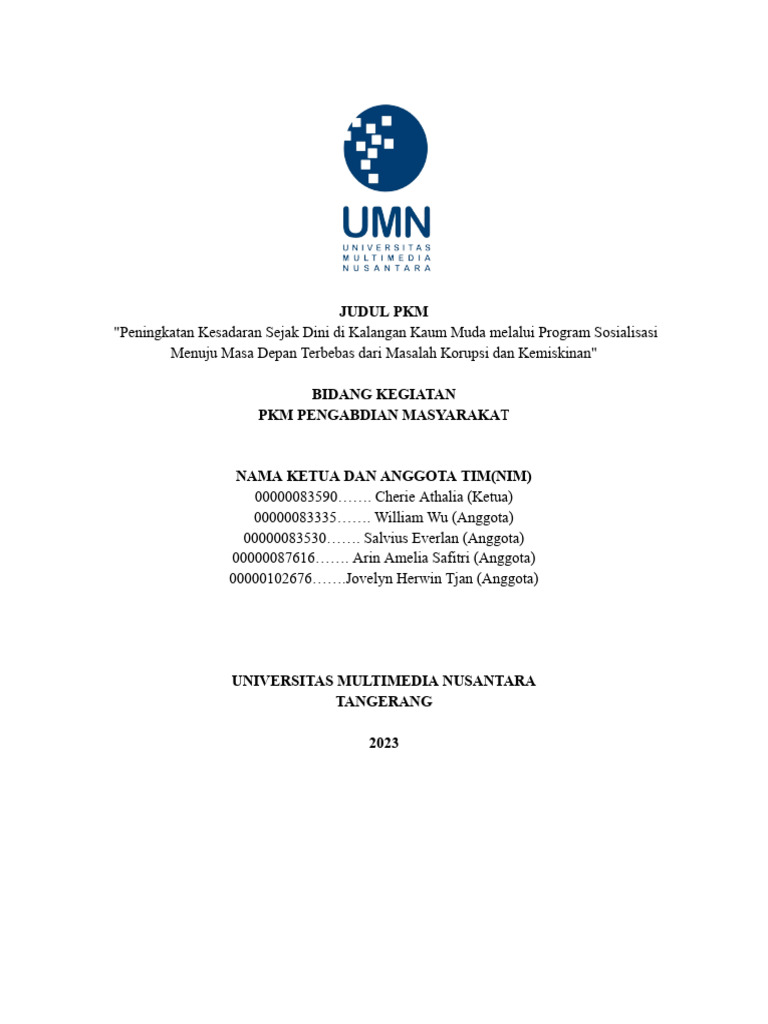 Laporan PKM-PM Kel. 2 | PDF