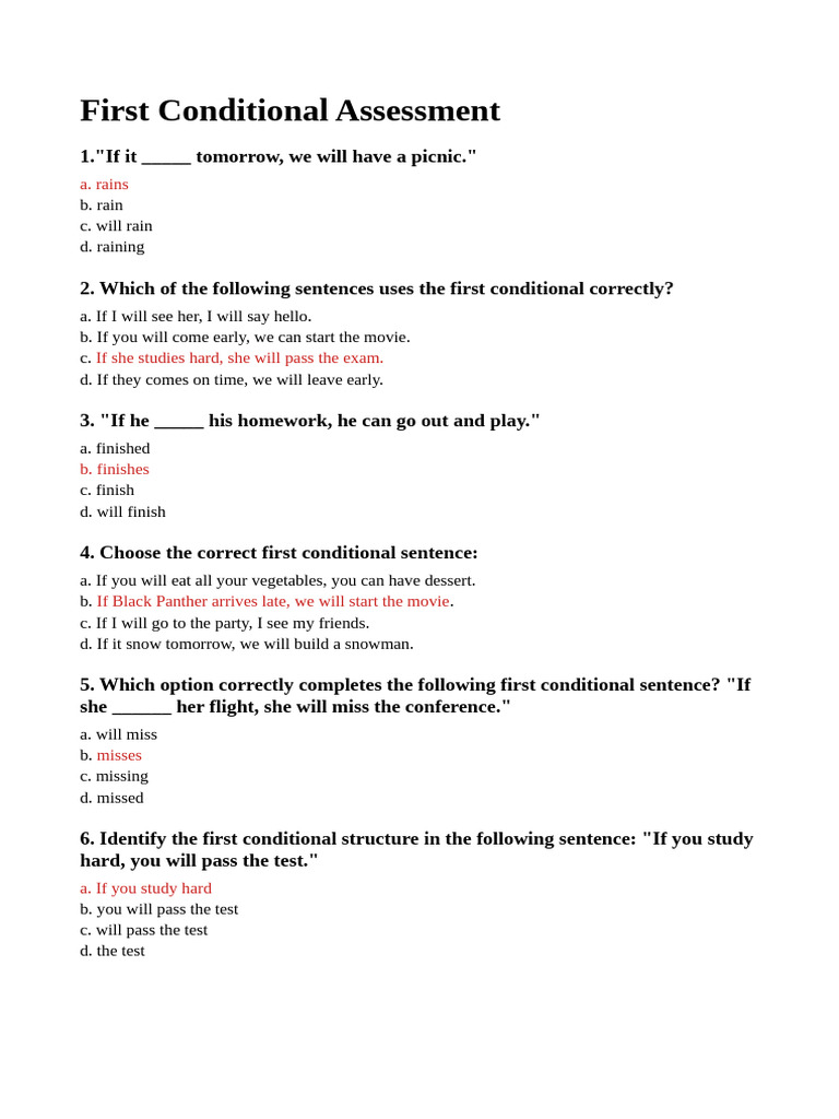 First Conditional | PDF