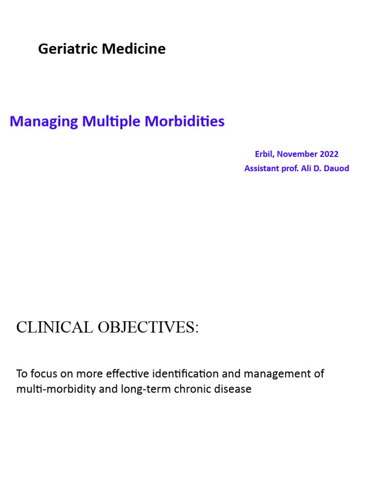 Managing Multi-Morbidity in Geriatric Care | PDF | Health Care ...