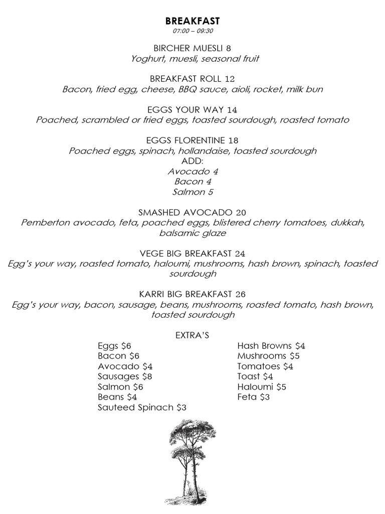 Lakeside Breakfast Menu Aug 2023 1 | PDF