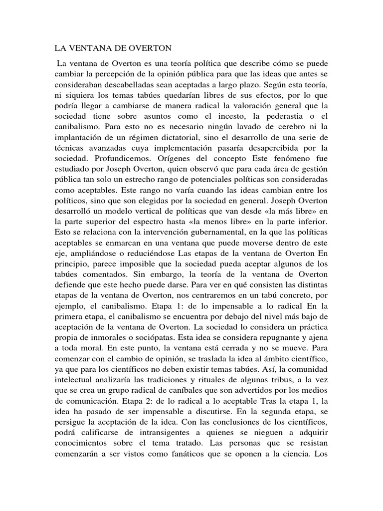 La Ventana de Overton | PDF