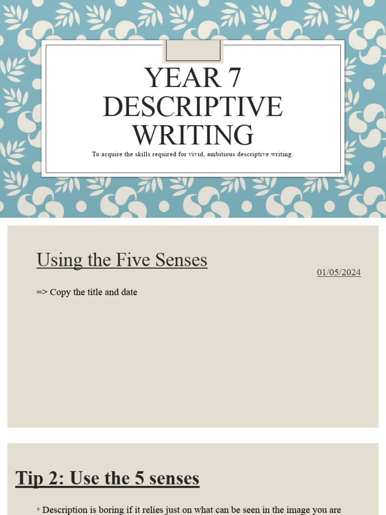 03 Five Senses | PDF | Adverb | Adjective