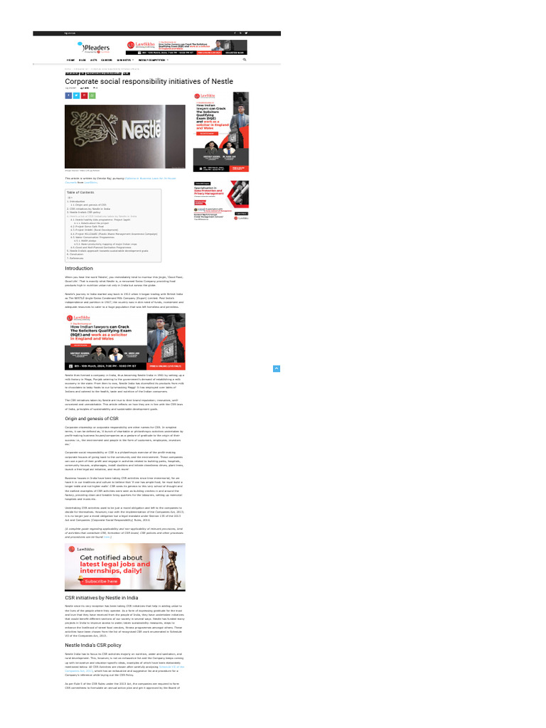 Blog-Ipleaders-In | Download Free PDF | Corporate Social Responsibility ...