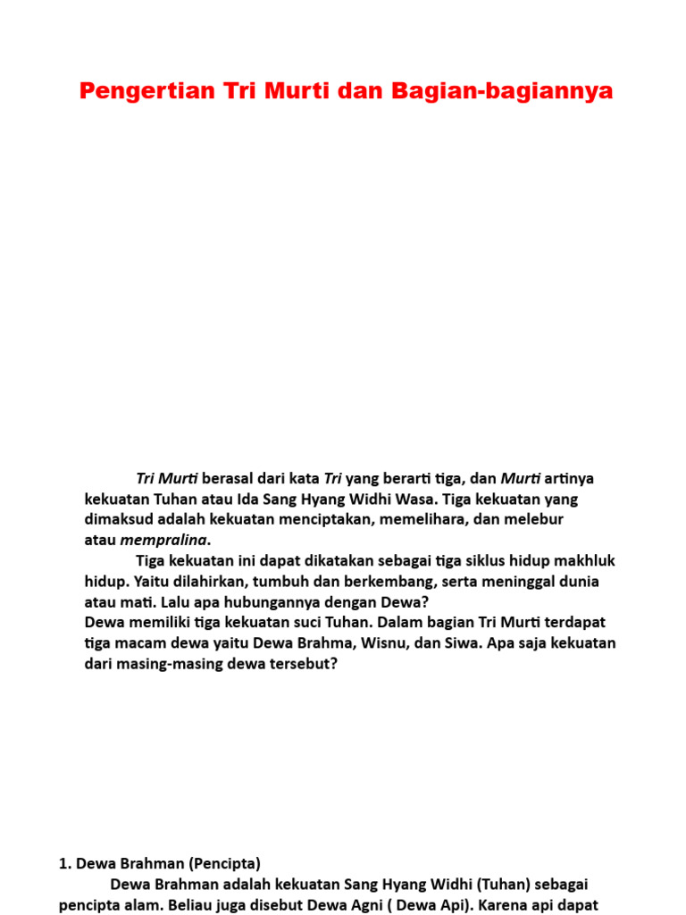 Tri Murti | PDF