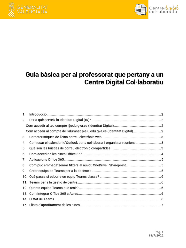 Guia Bàsica Docents CDC Val | PDF