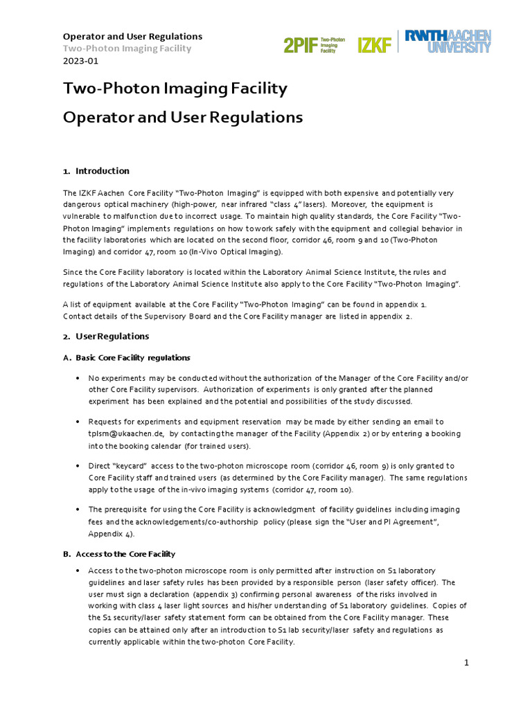 2PIF Nutzerordnung Operator+and+User+Regulations Stand+2023-02 | PDF ...