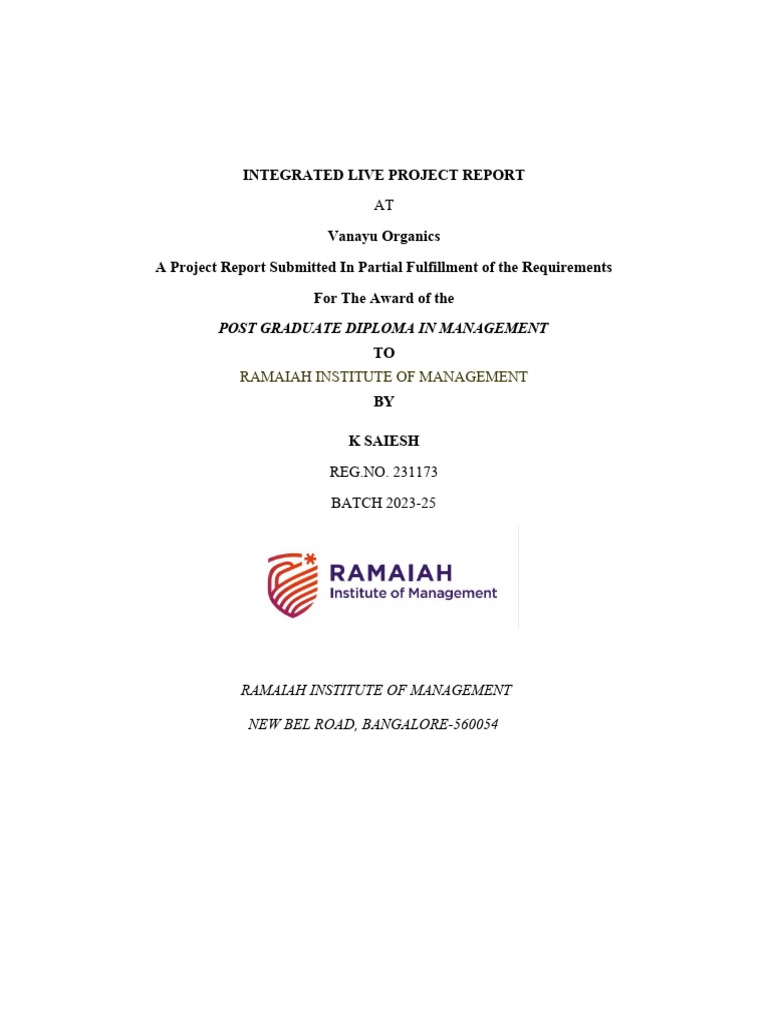 ILP Report Format 23-25 Saieshhh | PDF | Marketing | Target Audience