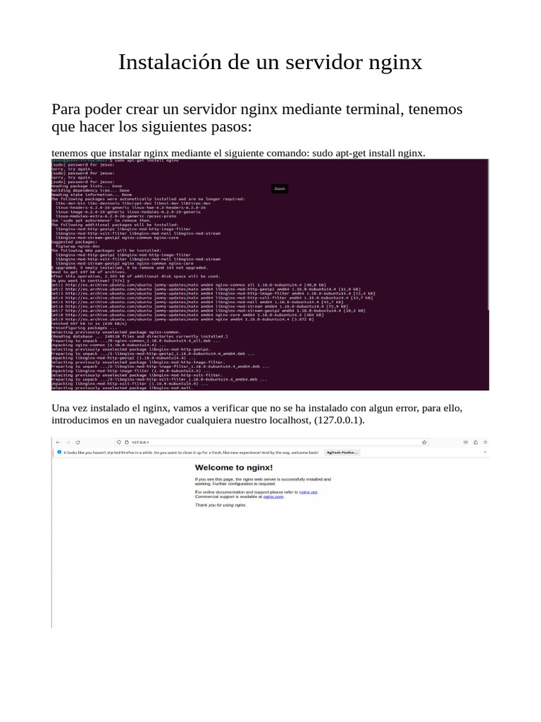 Ejercicio 2.2 Configuración de Un Servidor Nginx | PDF