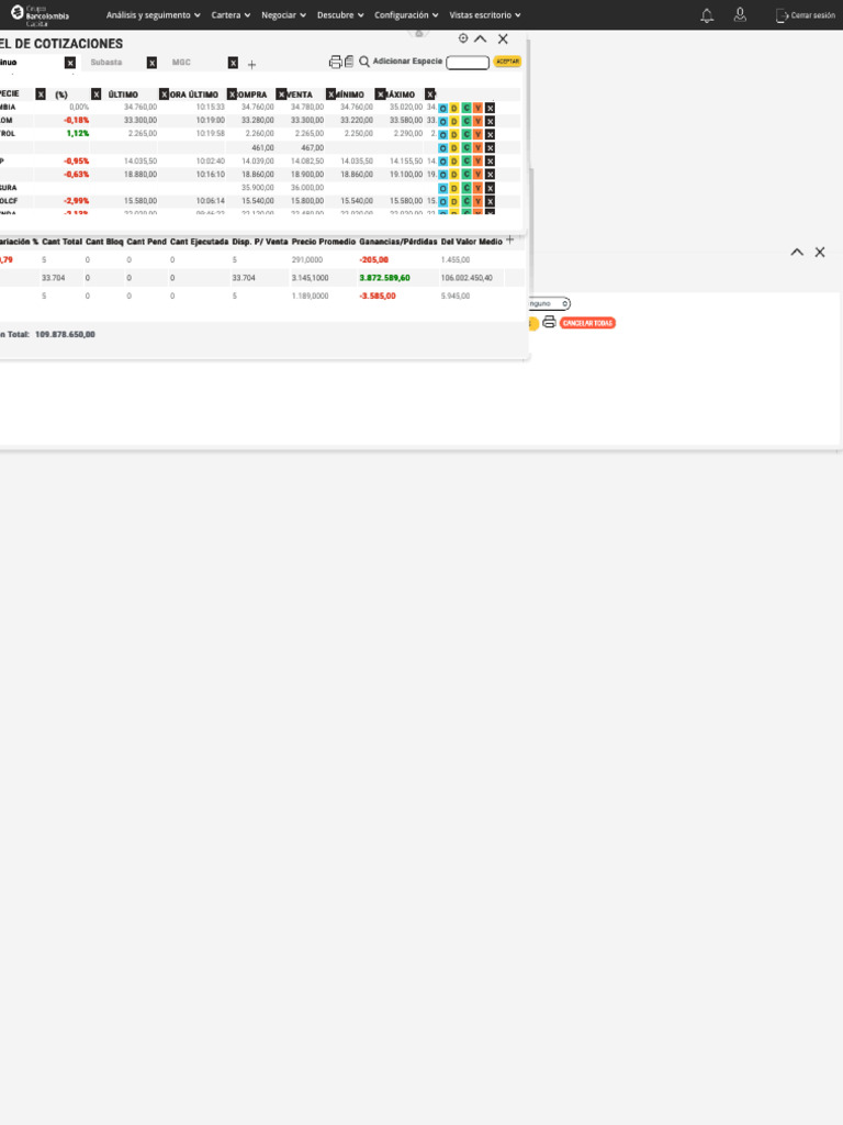 Valores Bancolombia 5 | PDF | Mercados financieros | Sector privado