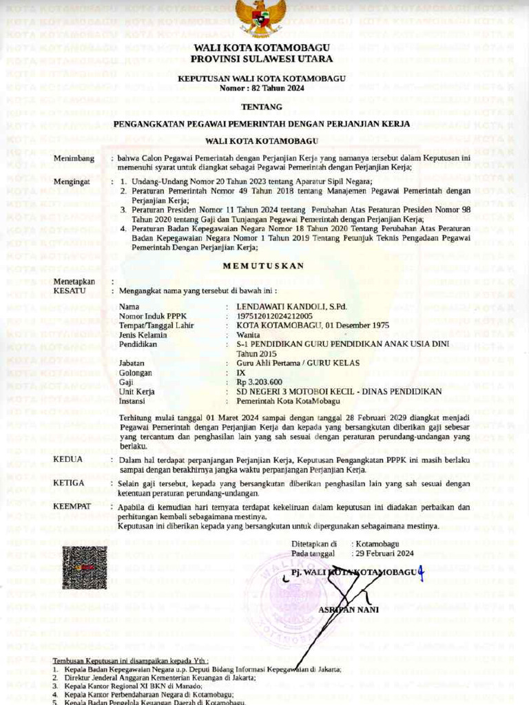 SK PPPK Dan PENETAPAN NIP | PDF