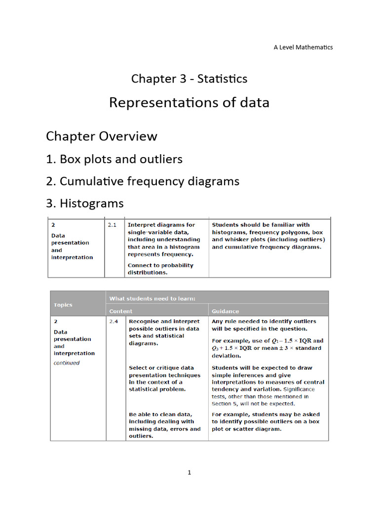 Chapter 3 Booklet 2 Data Collection | PDF | Outlier | Quartile