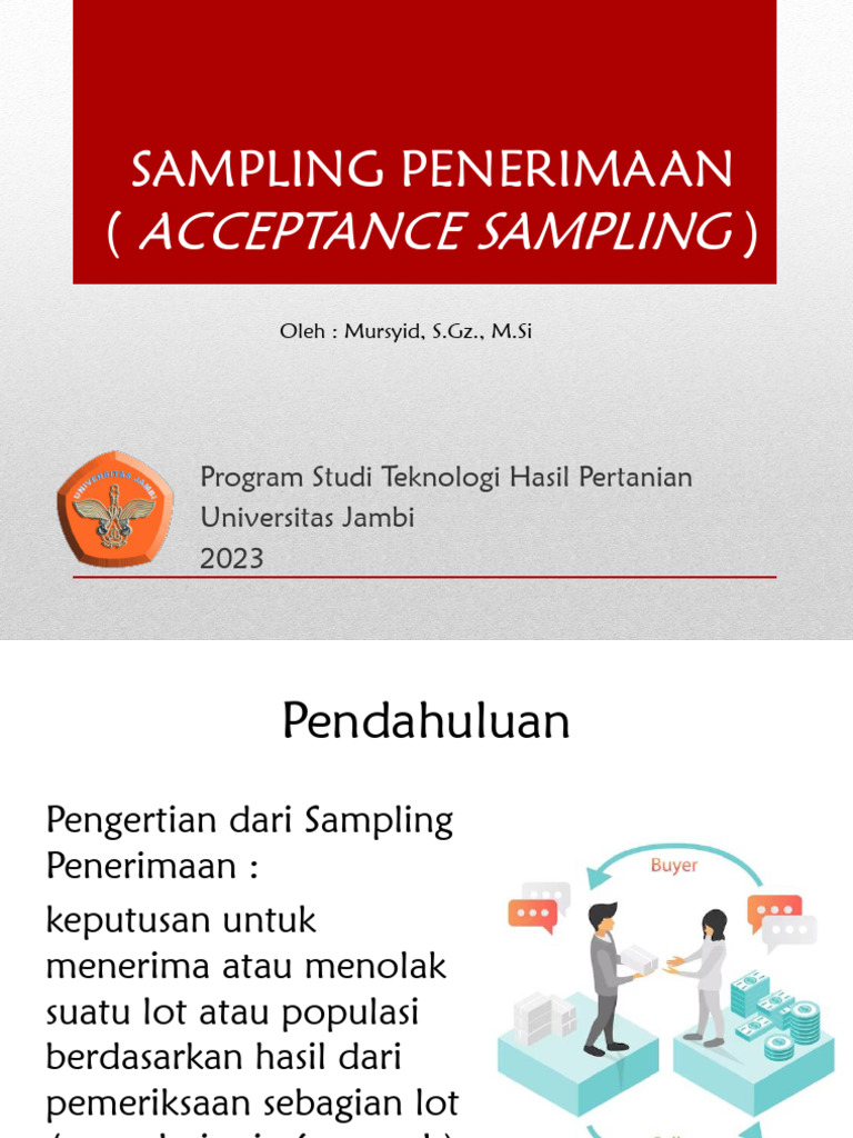 12 Sampling Penerimaan | PDF
