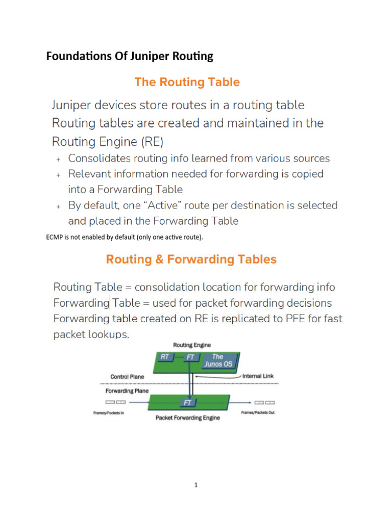 INE Foundations of Juniper Routing | PDF | Ip Address | Router (Computing)