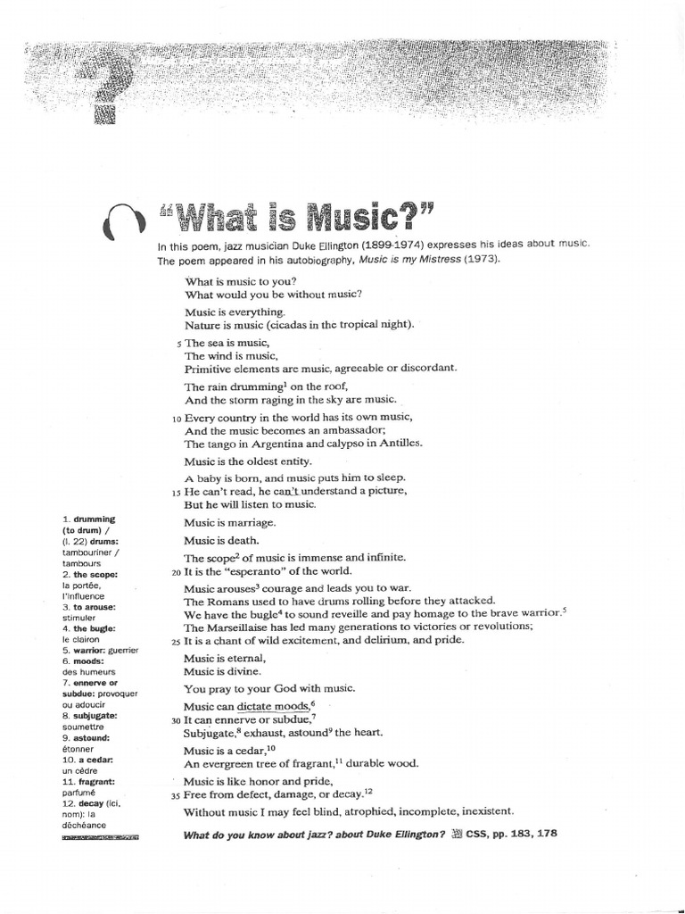 Duke Ellington - What Is Music | PDF
