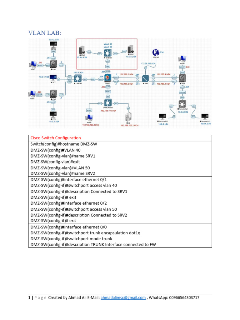 17-VLAN Lab | PDF | Computer Network | Domain Name System