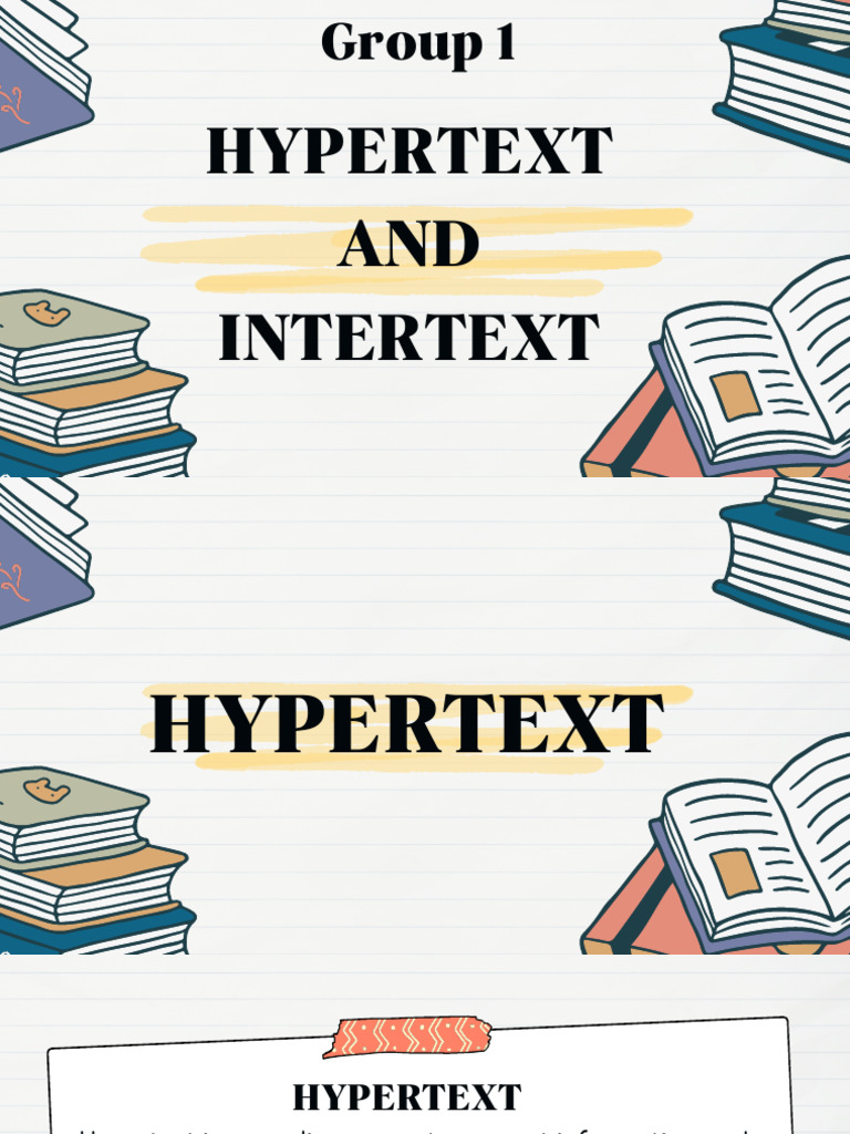 Hypertext and Intertext Explained | PDF | World Wide Web | Internet & Web