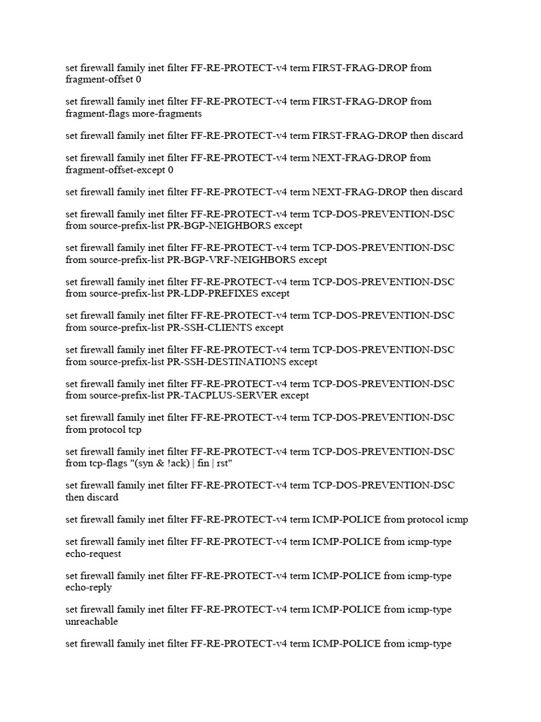 Firewall Filter | Download Free PDF | Firewall (Computing) | Port (Computer Networking)