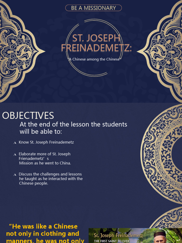 St. Joseph Freinademetz: A Missionary's Journey | PDF