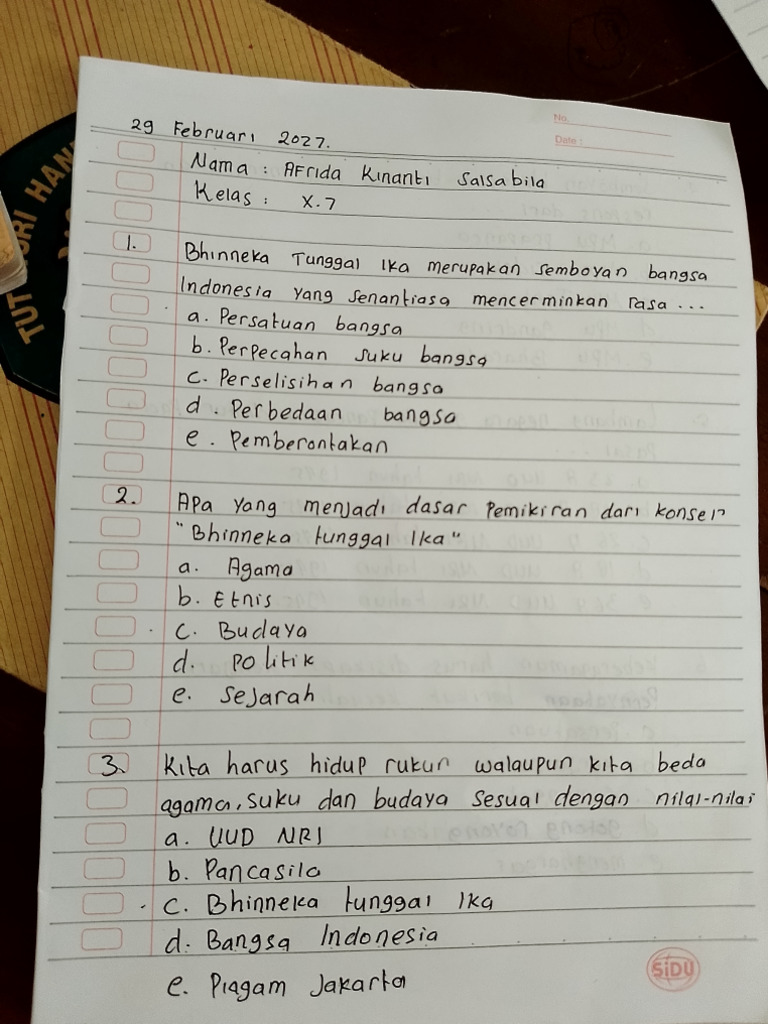 Afrida Kinanti Salsabila X.7 - PKN | PDF