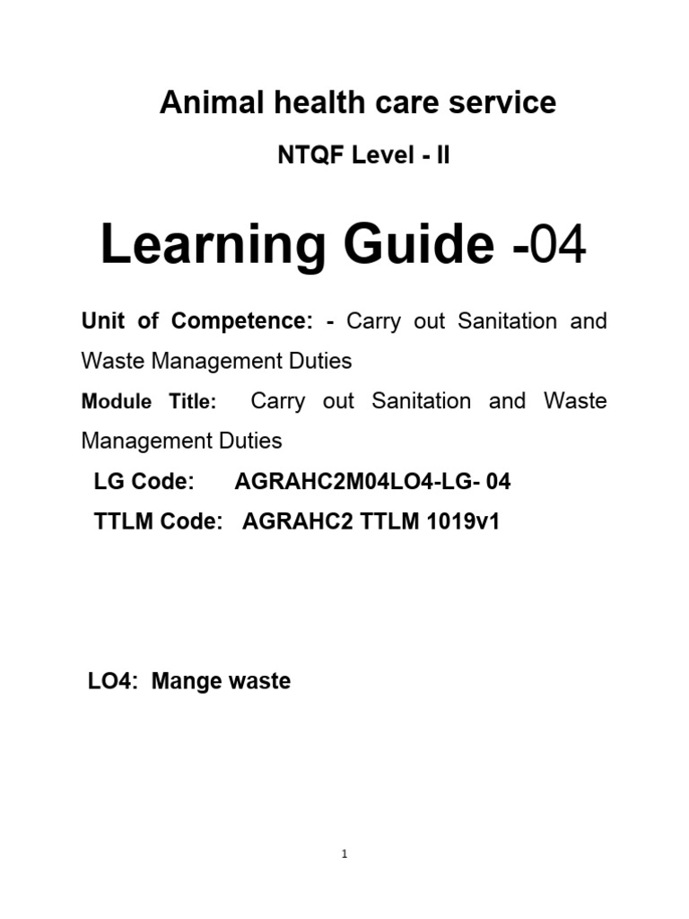Learning Guid#4 | PDF | Personal Protective Equipment | Waste