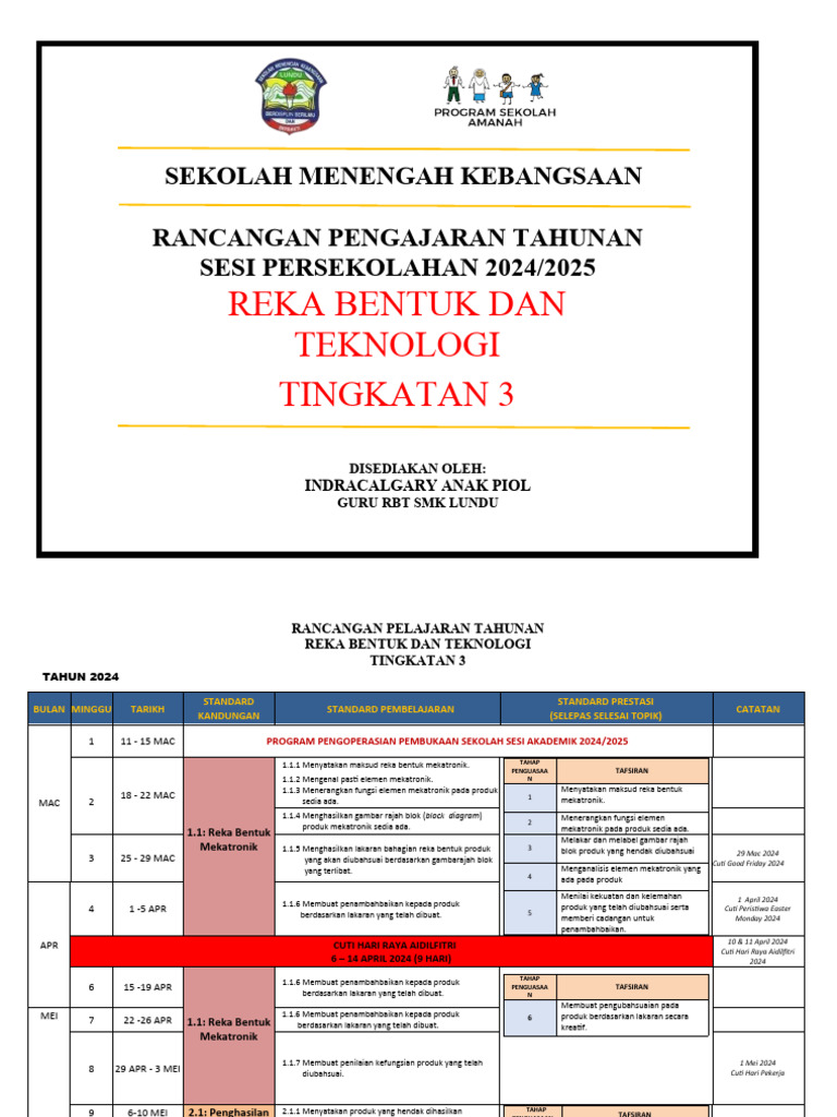RPT-RBT T3 2024 - 2025 | PDF