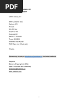 Baltic Exchange Dry Cargo Questionnaire | PDF