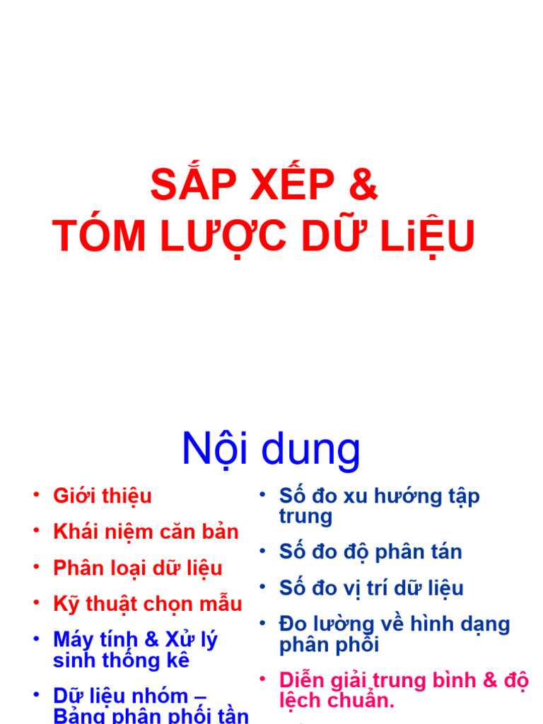 1 Organizing & Summarizing Data - VN | PDF 1 Organizing & Summarizing Data - VN | PDF