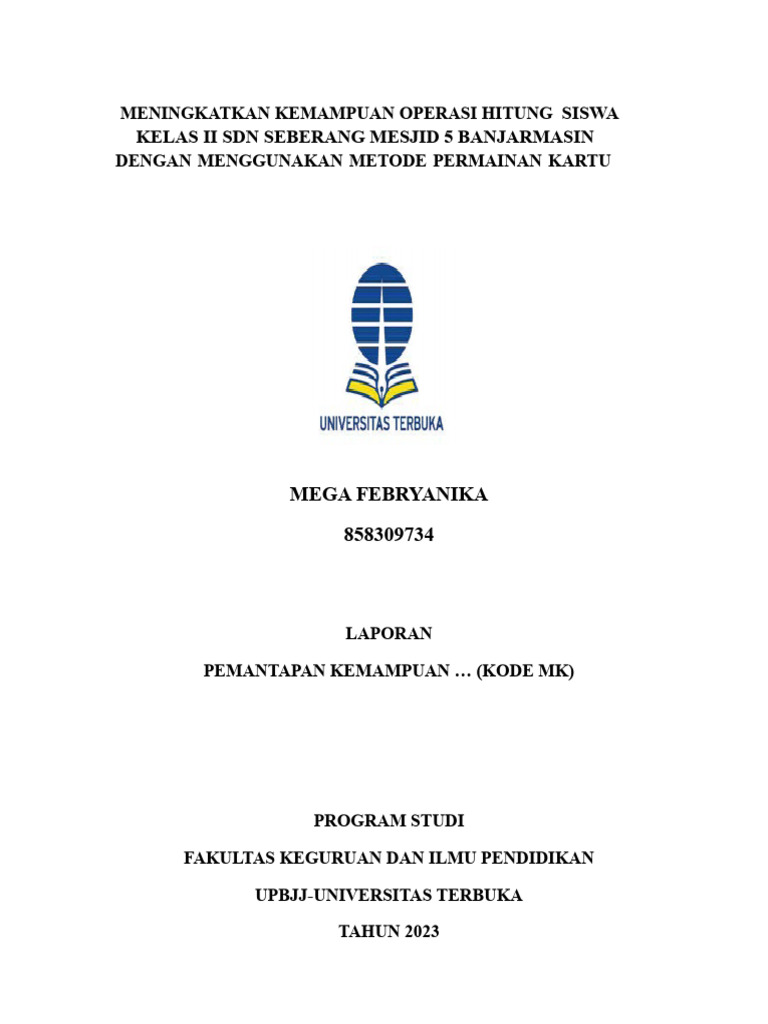 Format Halaman Judul Laporan PKP | PDF