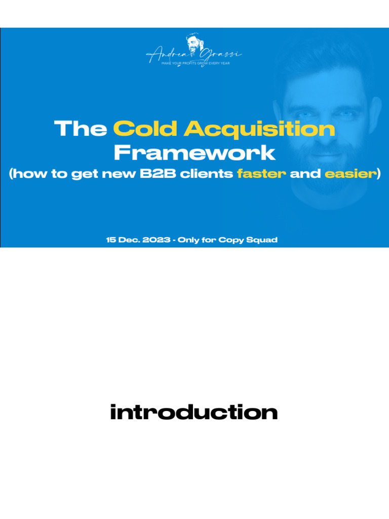 From Copywriter To Closer - Andrea Grassi The Cold Acquisition ...