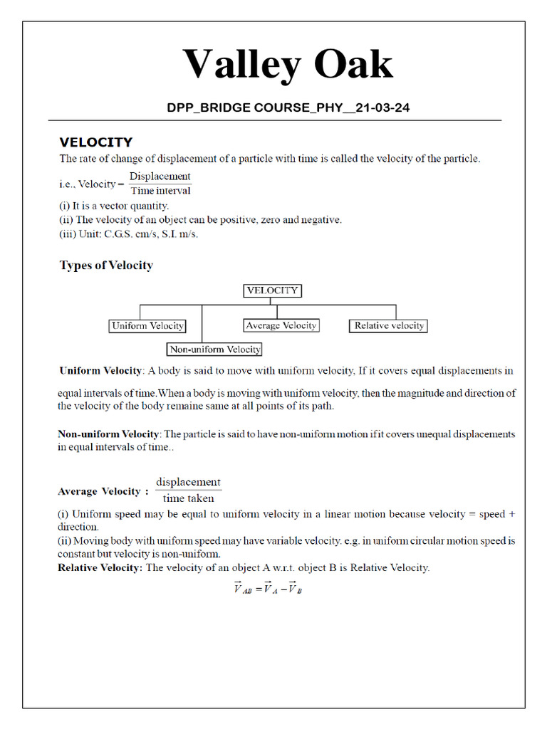 DPP Bridge Phy | PDF | Speed | Quantity