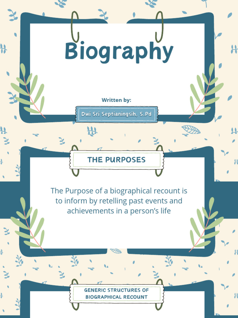 Biographical Recount Guide | PDF
