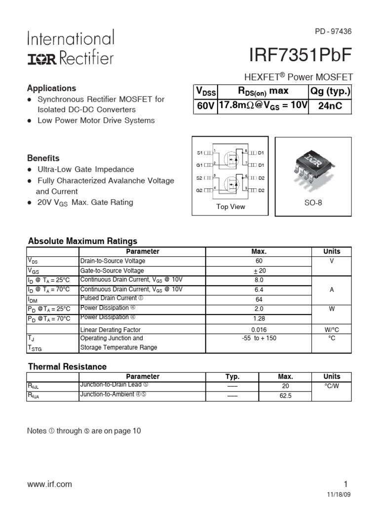 Irsds11530 1 | PDF | Field Effect Transistor | Solid State Engineering