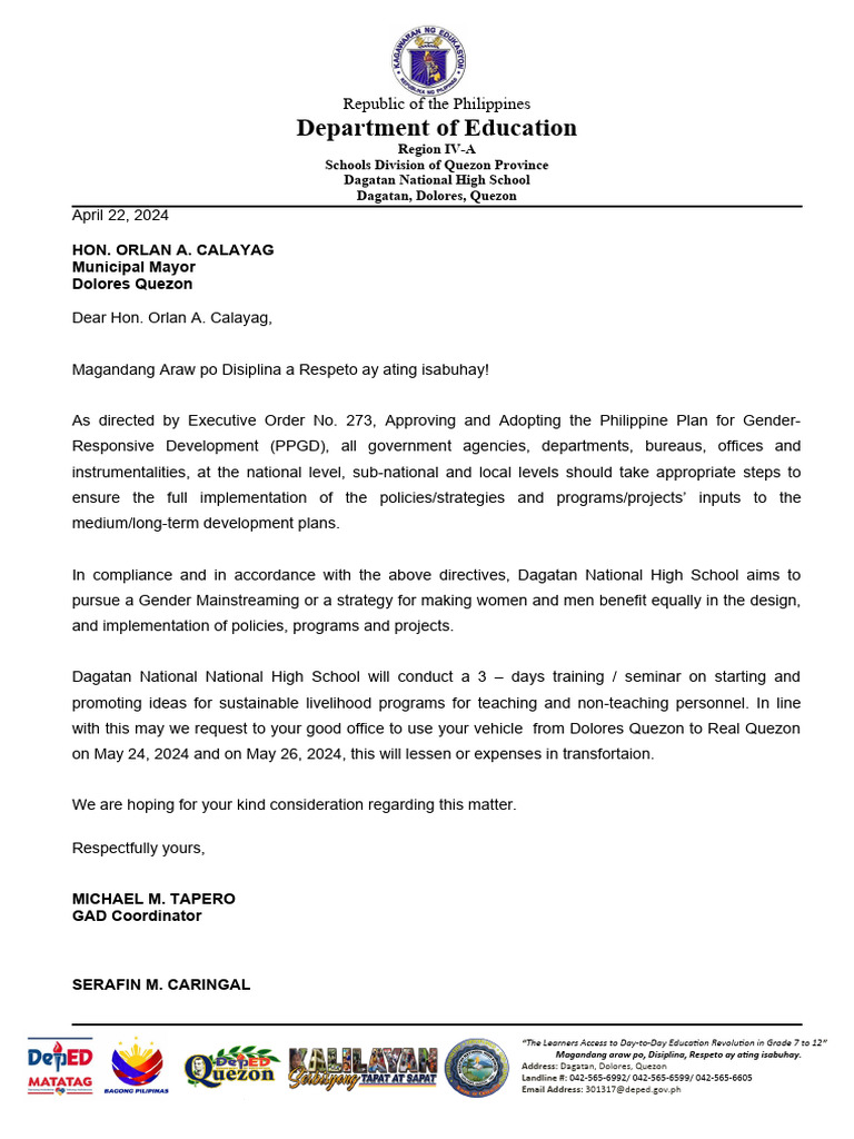 Letter For Mayor | PDF | Government