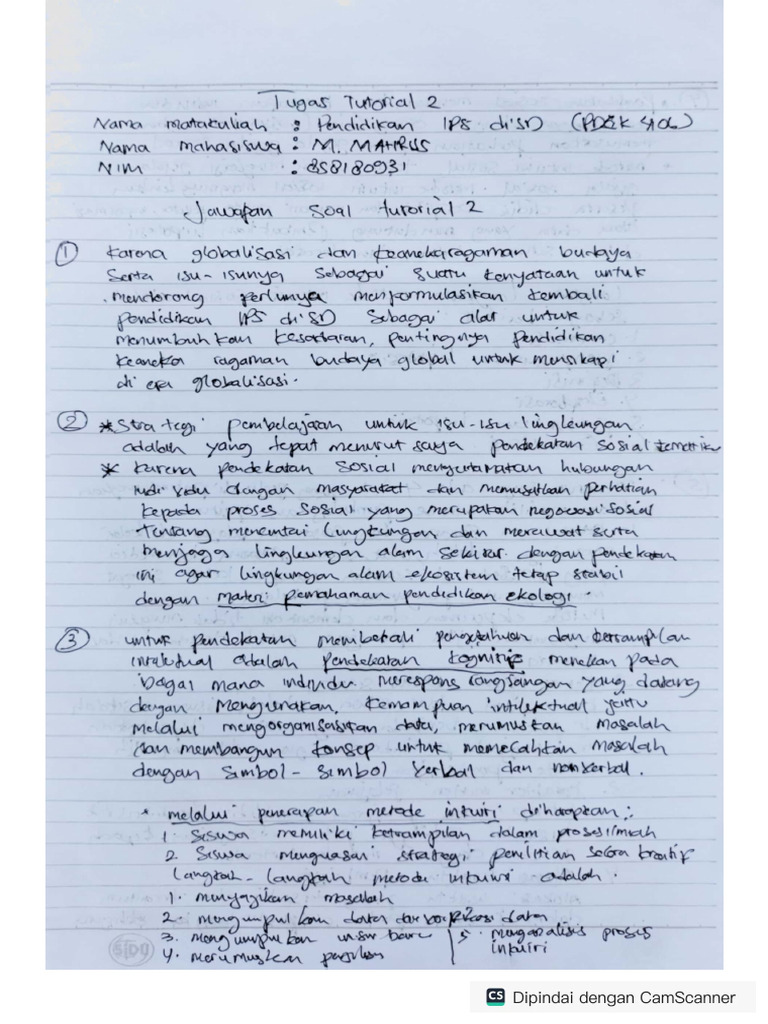 TUGAS TT 2 Pendidikan IPS Di SD (M. MAHRUS) | PDF