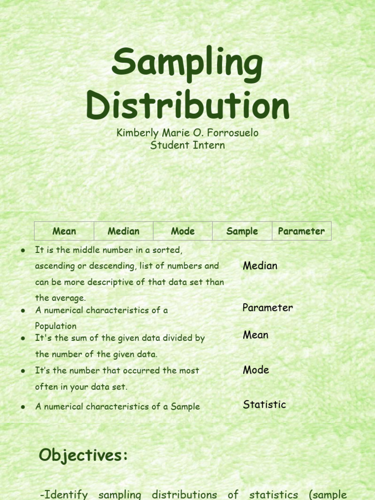 Math 2 Sampling Distribution | PDF Math 2 Sampling Distribution | PDF