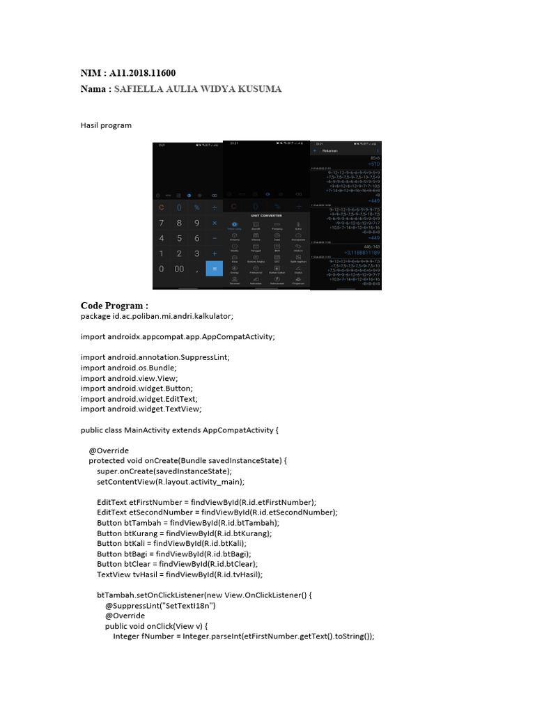 Kal Kula Tor | PDF | Software Development | Mobile Software