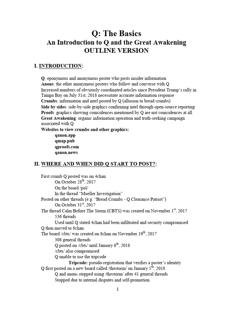Q The Basics Outline V1.0 | PDF | Security Clearance