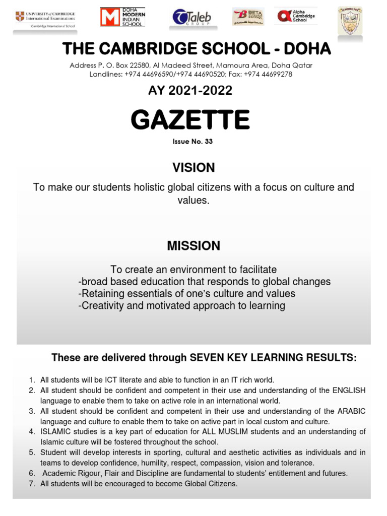 GAZETTE MASTER 2021-2022 ISSUE NO. 33 - Compressed | PDF