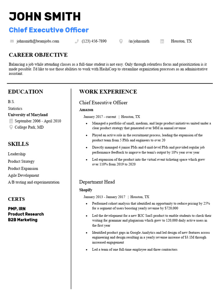 Best Word Resume Template | PDF | Business Economics | Business