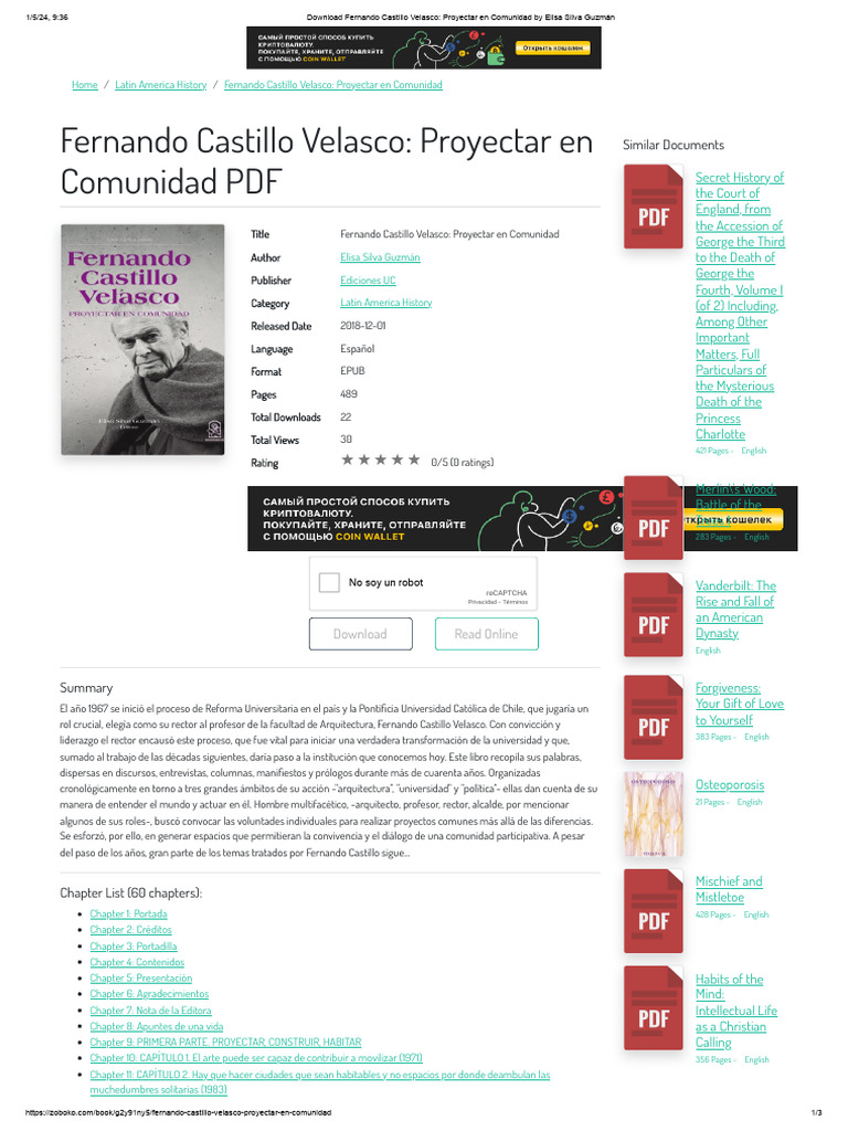 Fernando Castillo Velasco: Transformación Universitaria | PDF