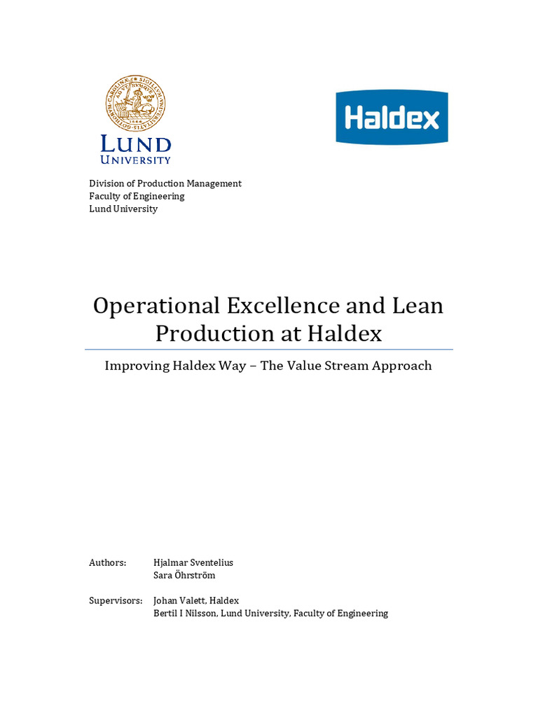 Operational Excellence and Lean Production at Haldex | PDF | Qualitative Research | Theory