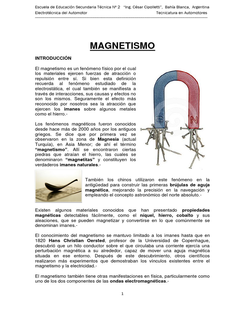 Magnetismo | PDF | Imán | Magnetismo