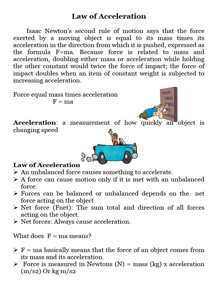 Law of Acceleration | PDF