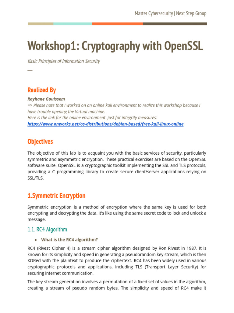LAB1 Encryption | PDF | Key (Cryptography) | Cryptography