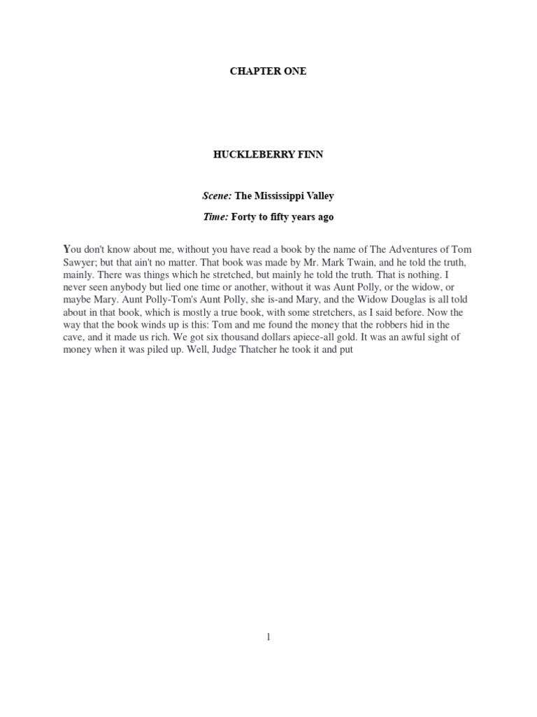 Huckleberry Finn Text Document PDF | PDF | Huckleberry Finn