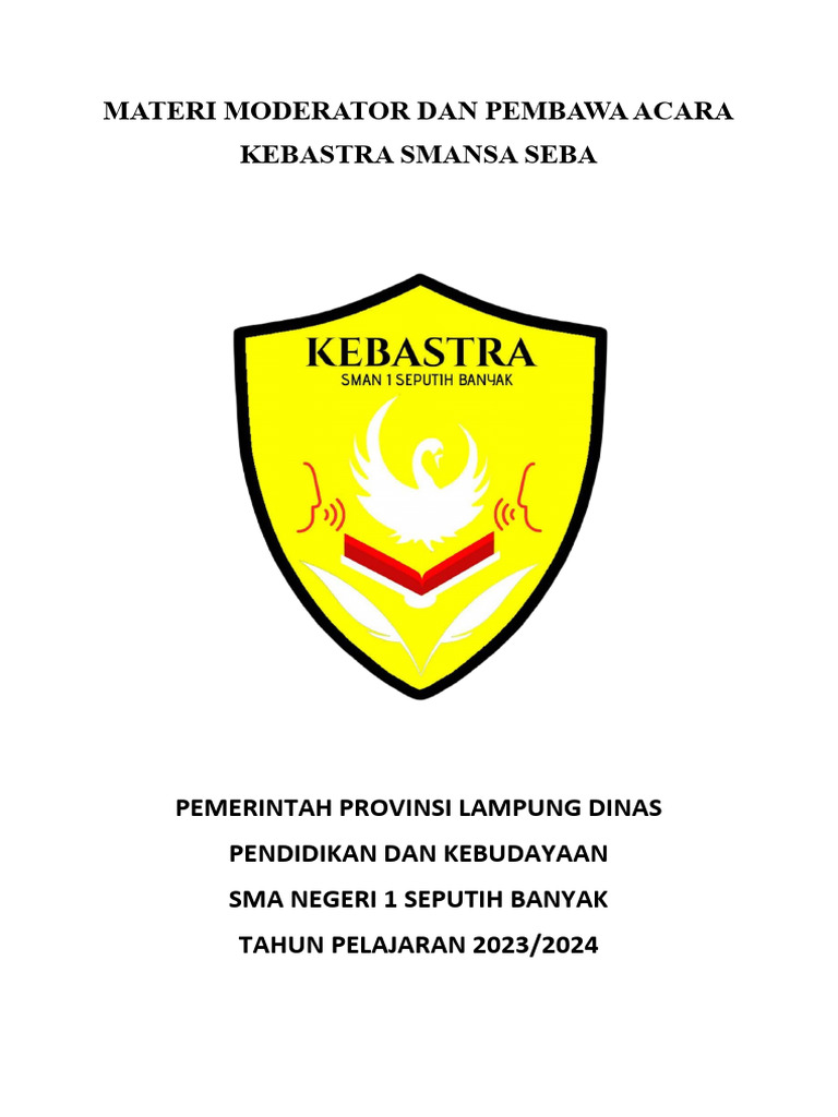 Peran dan Tugas Moderator serta MC | PDF