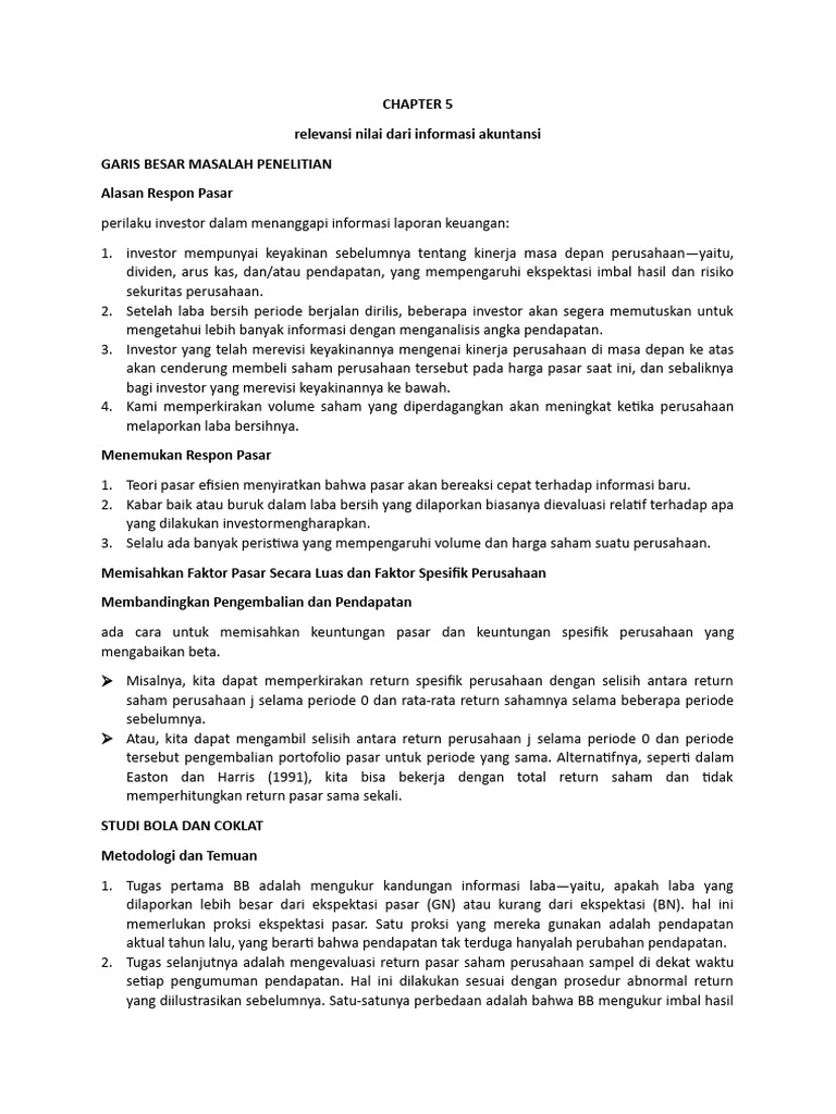 Chapter 5 Catatan Pribadi | PDF